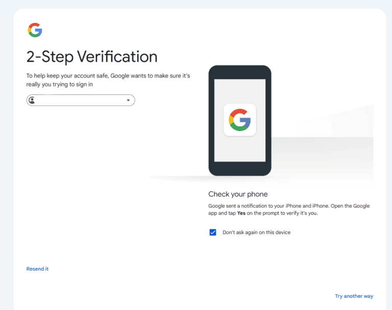 Google 2-Step Verification Not Working - 9meters